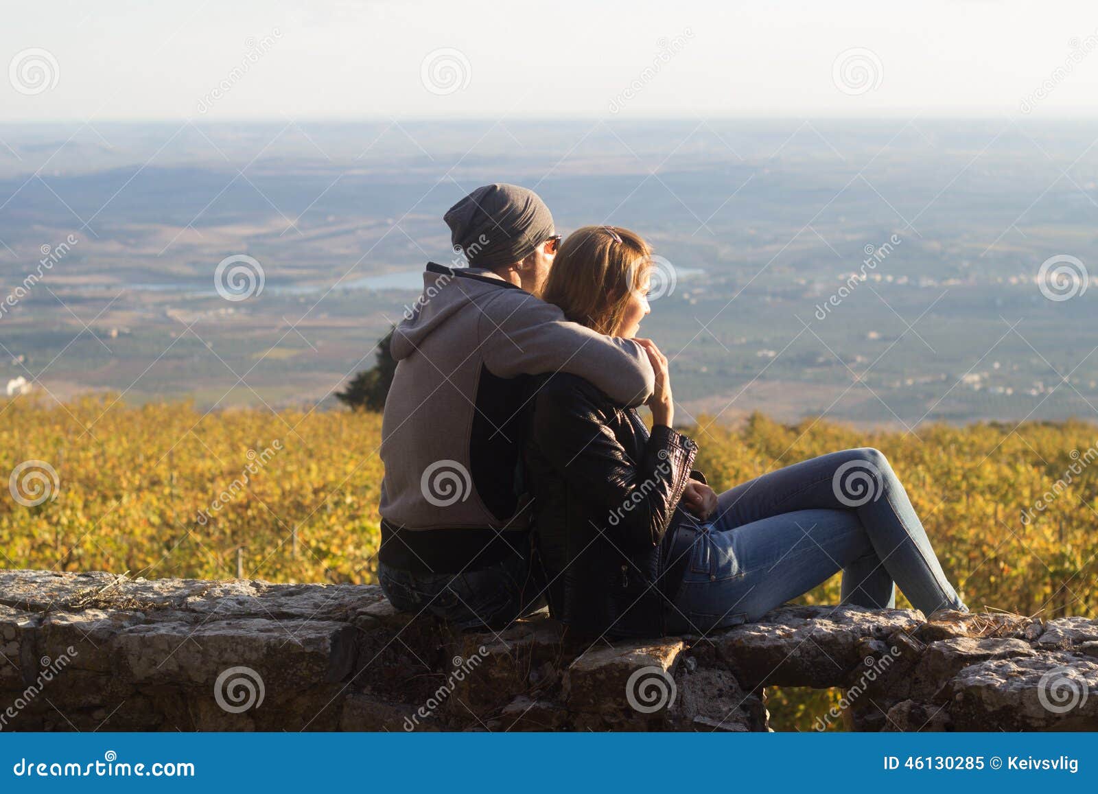 Couple viewing landscape stock image. Image of young - 46130285