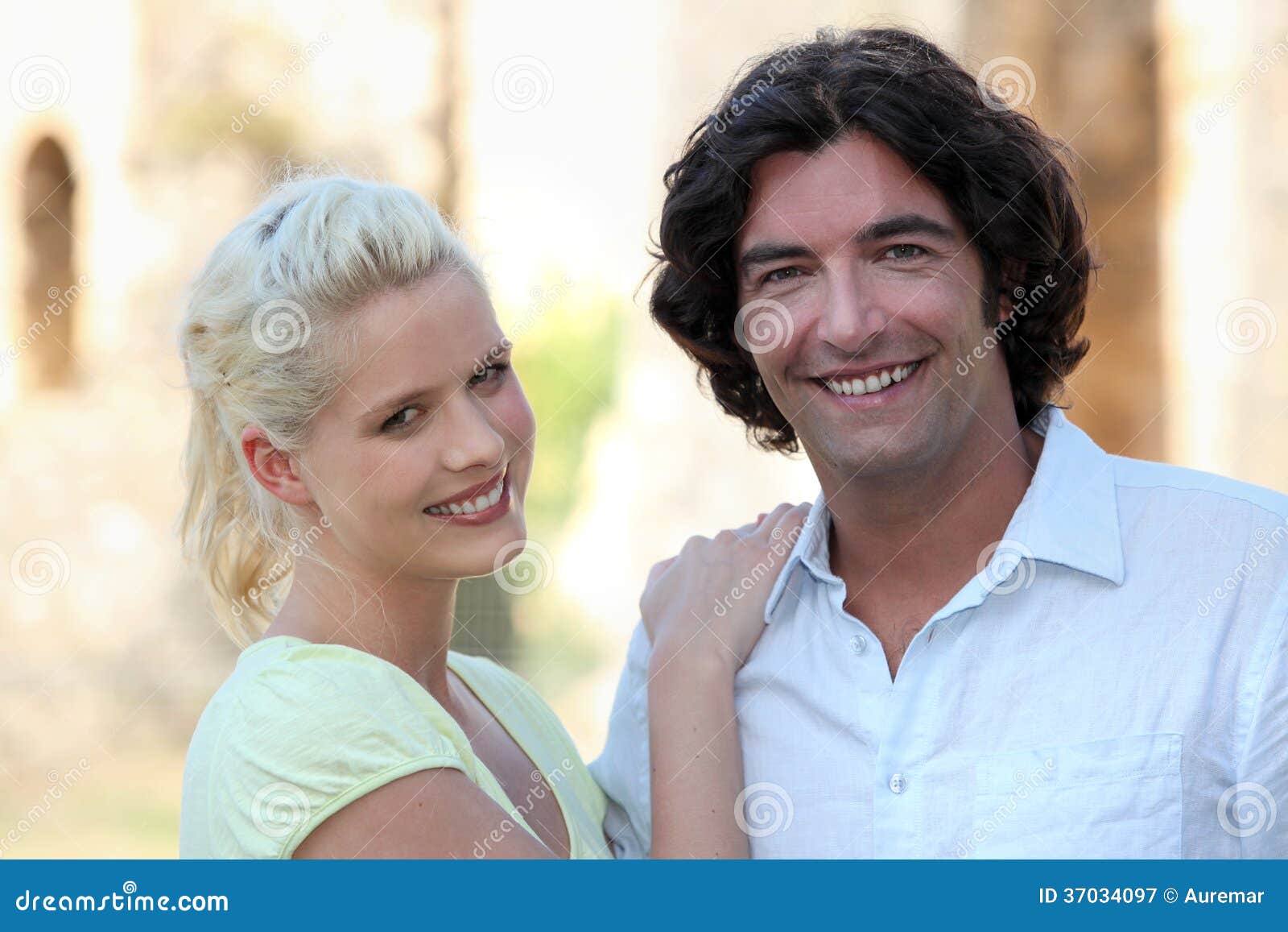 Couple in a village stock image. Image of couple, stone - 37034097
