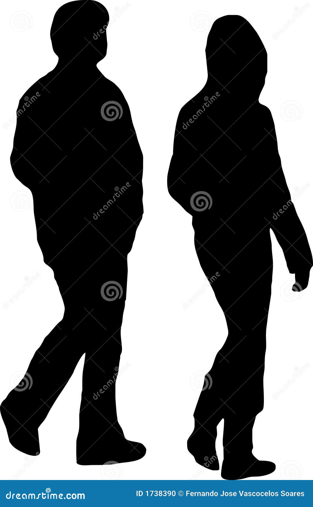 Couple walking stock illustration. Illustration of conceptual - 1738390