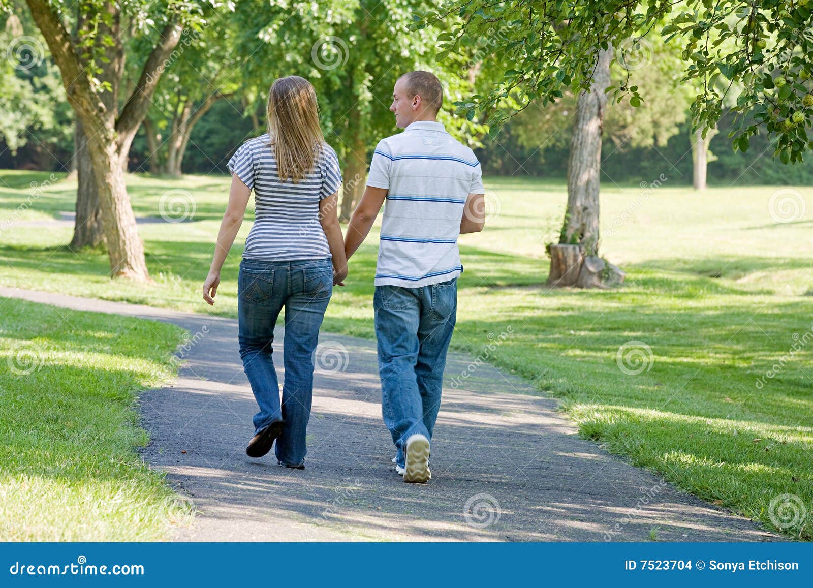 Couple Walking stock photo. Image of taking, marriage - 7523704
