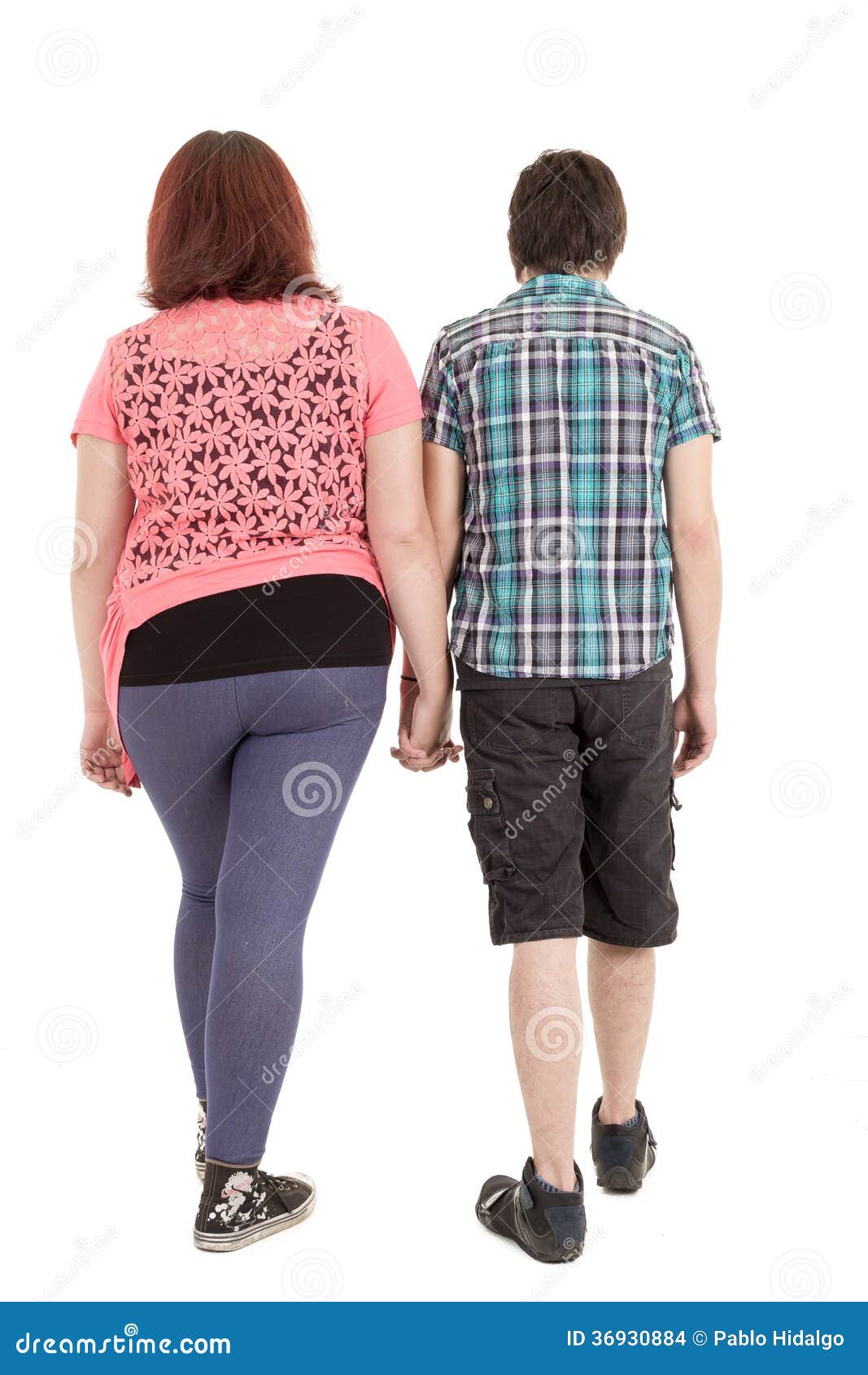 Couple Walking Away in Estudio Stock Photo - Image of road, houses ...