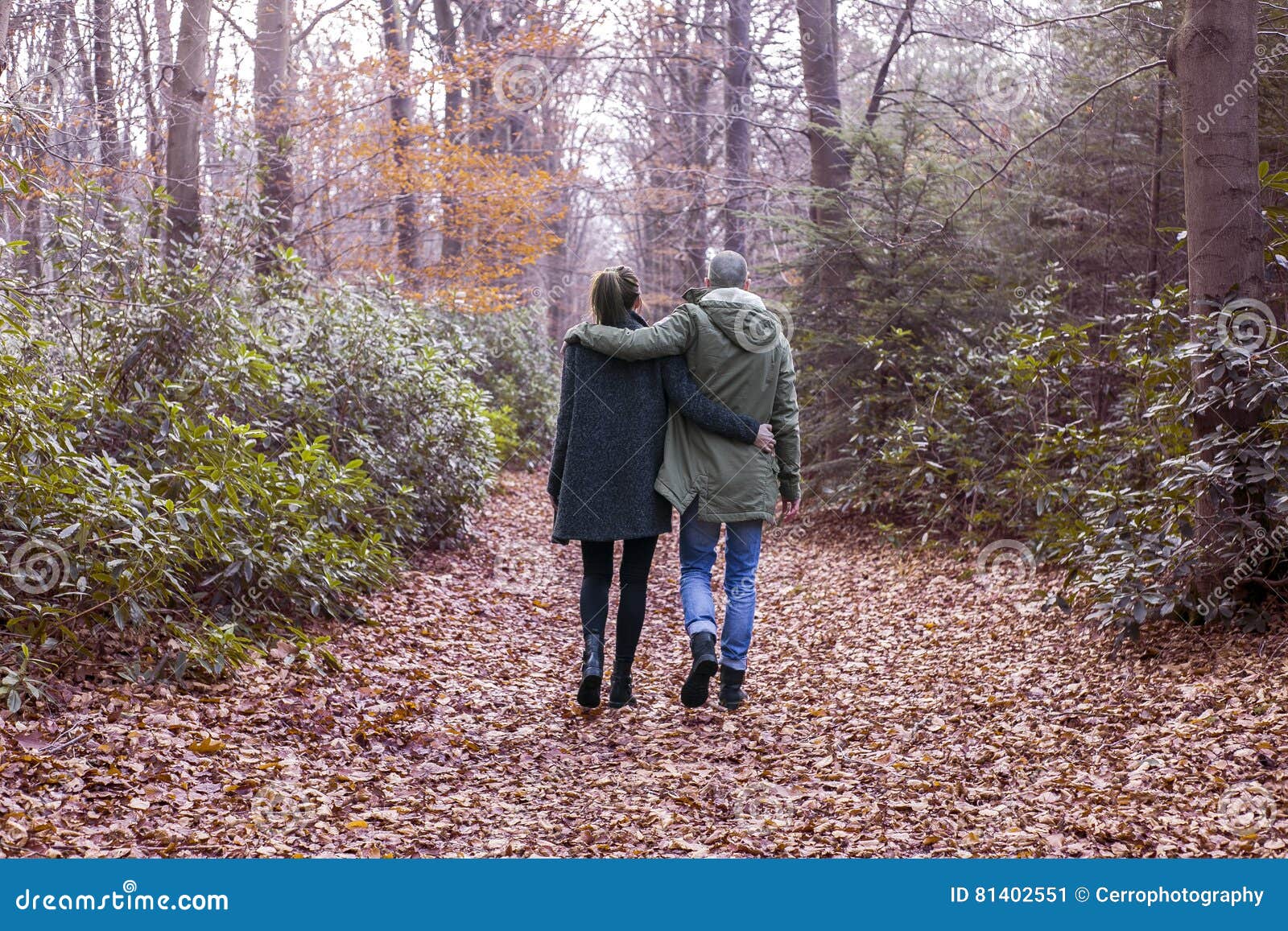 Couple Walking in the Forest Stock Image - Image of hand, path: 81402551