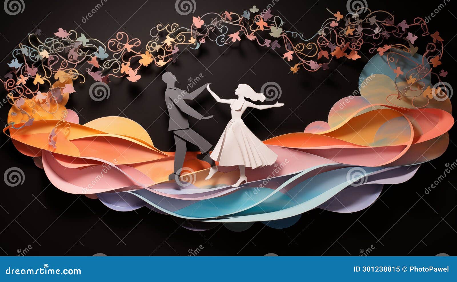 Couple Waltzing on a Cloud As it Transforms into Various Shapes and ...