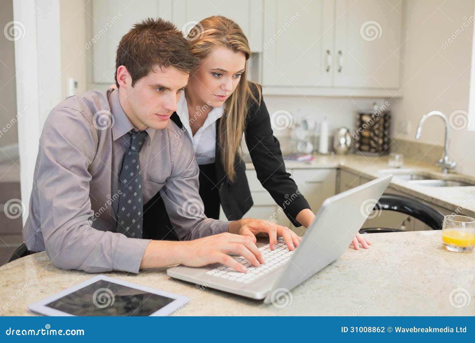 Couple Watching Something on the Laptop Stock Photo - Image of couple ...