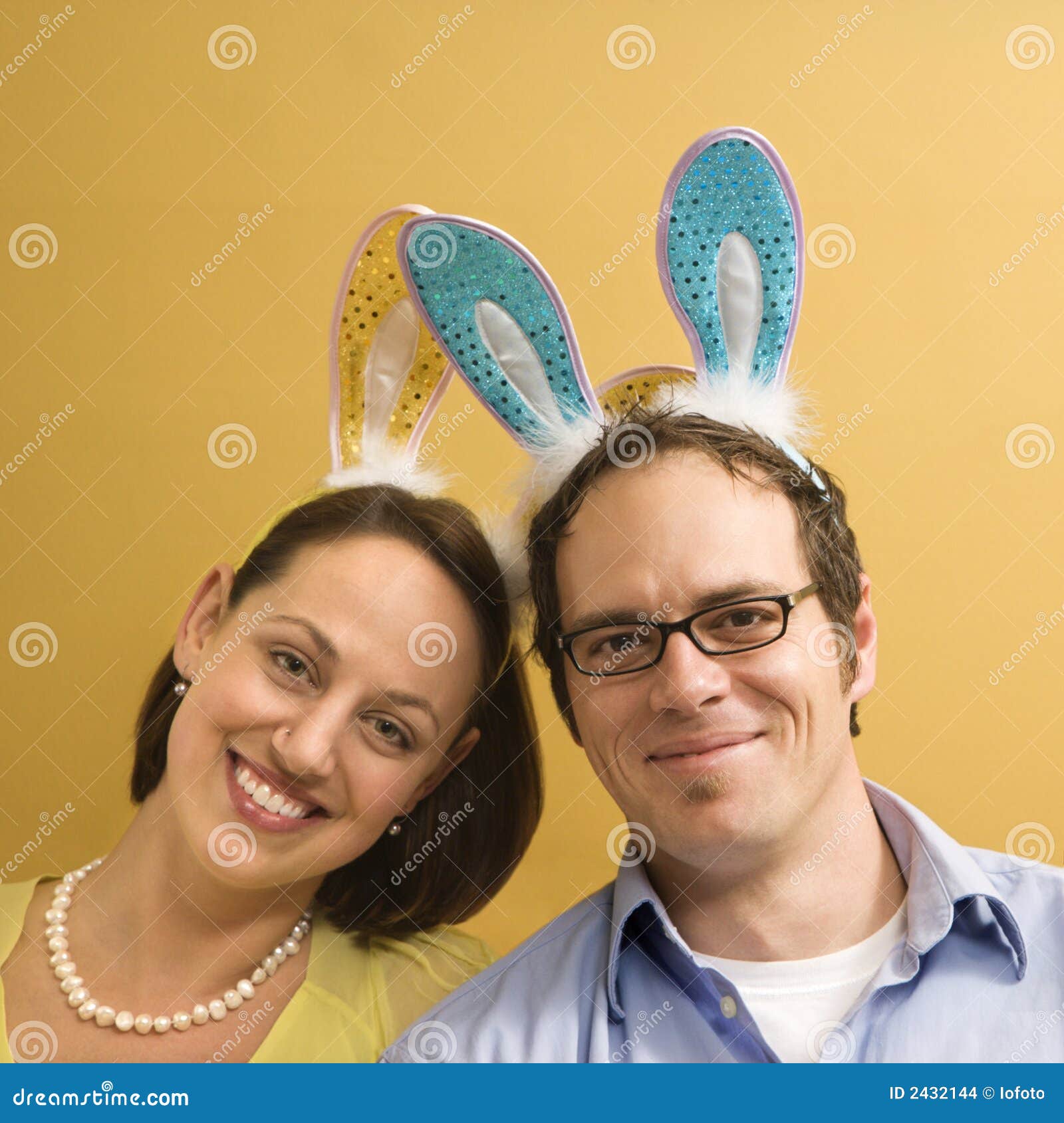 Rabbit Ears Sticking Out Of A Blank Sheet Of Paper With Empty Space ...