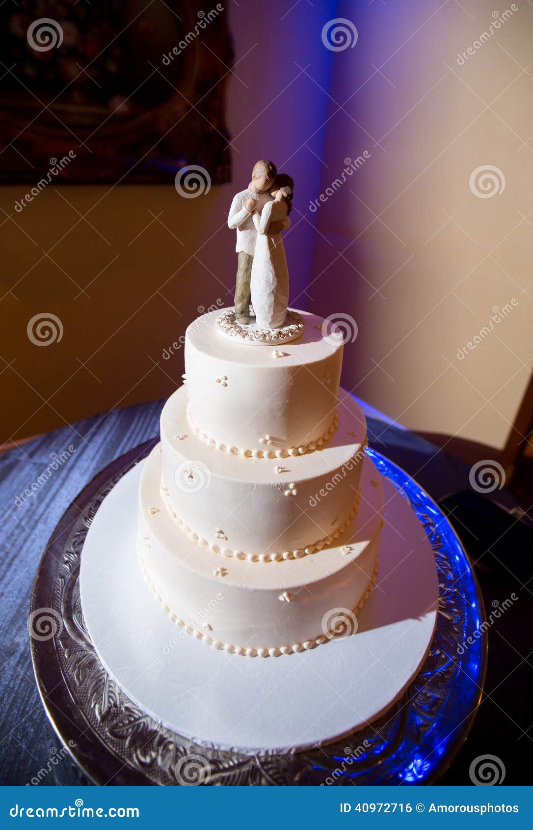 Couple on a wedding cake stock photo. Image of high, male - 40972716