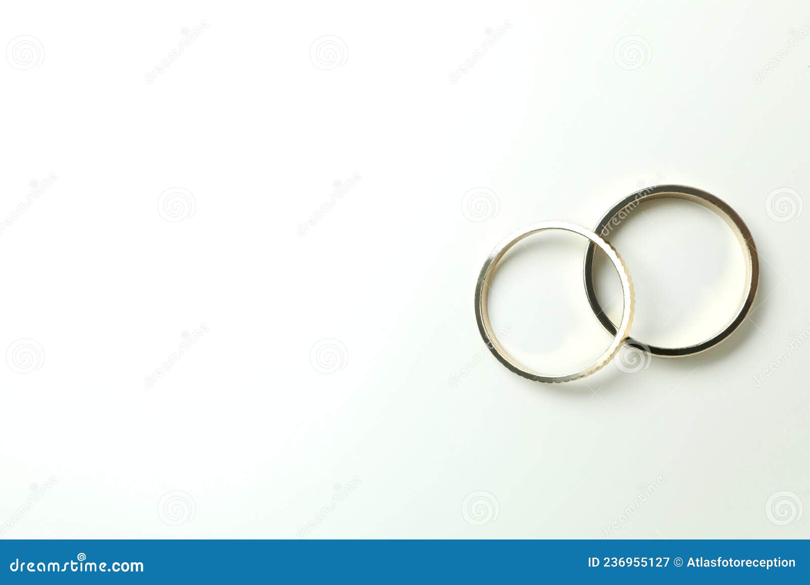 Couple of Wedding Rings on White Background Stock Image - Image of ...