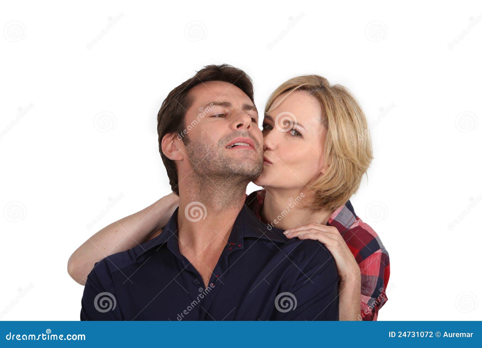 Couple on a White Background Stock Photo - Image of affection ...