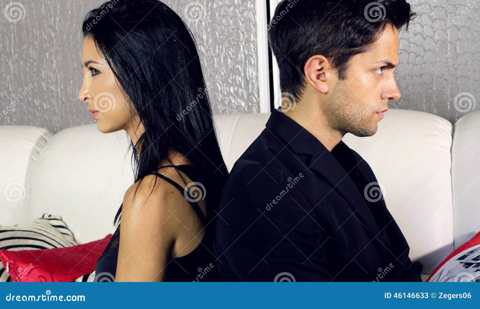 Couple who refuses to talk stock image. Image of couple - 46146633