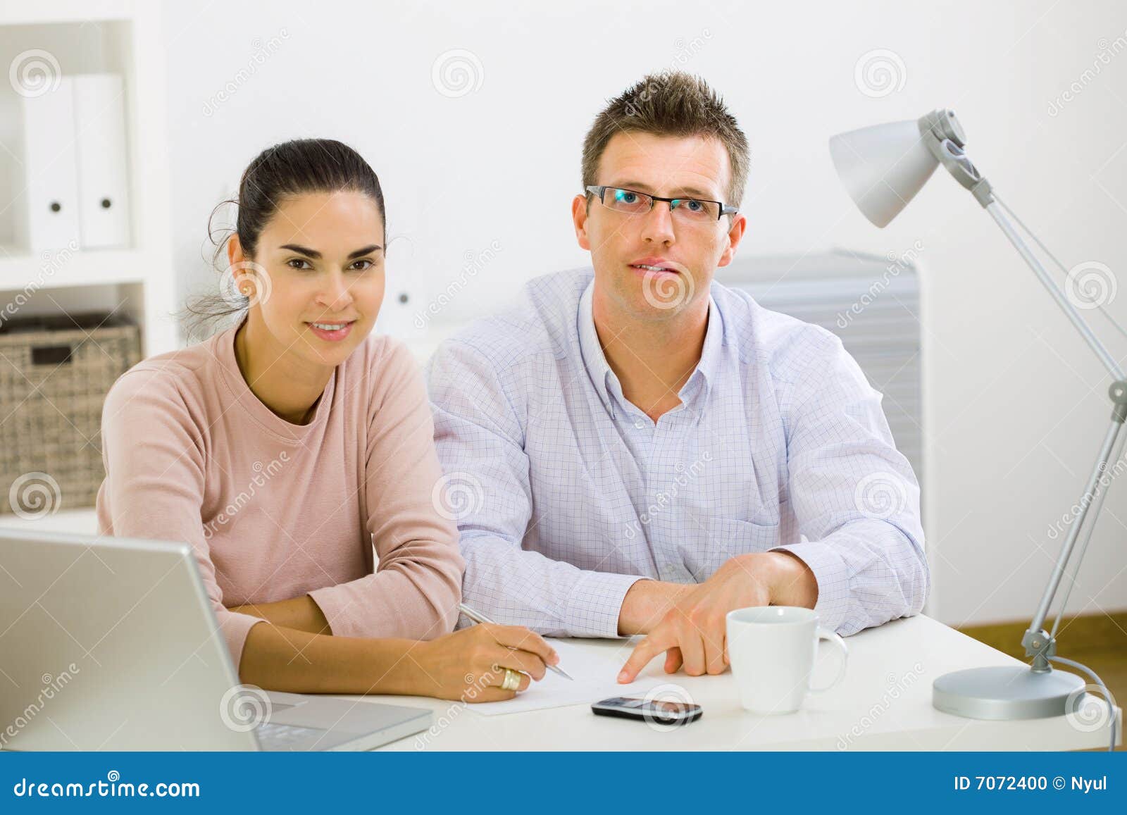Couple working at home stock photo. Image of laptop, family - 7072400