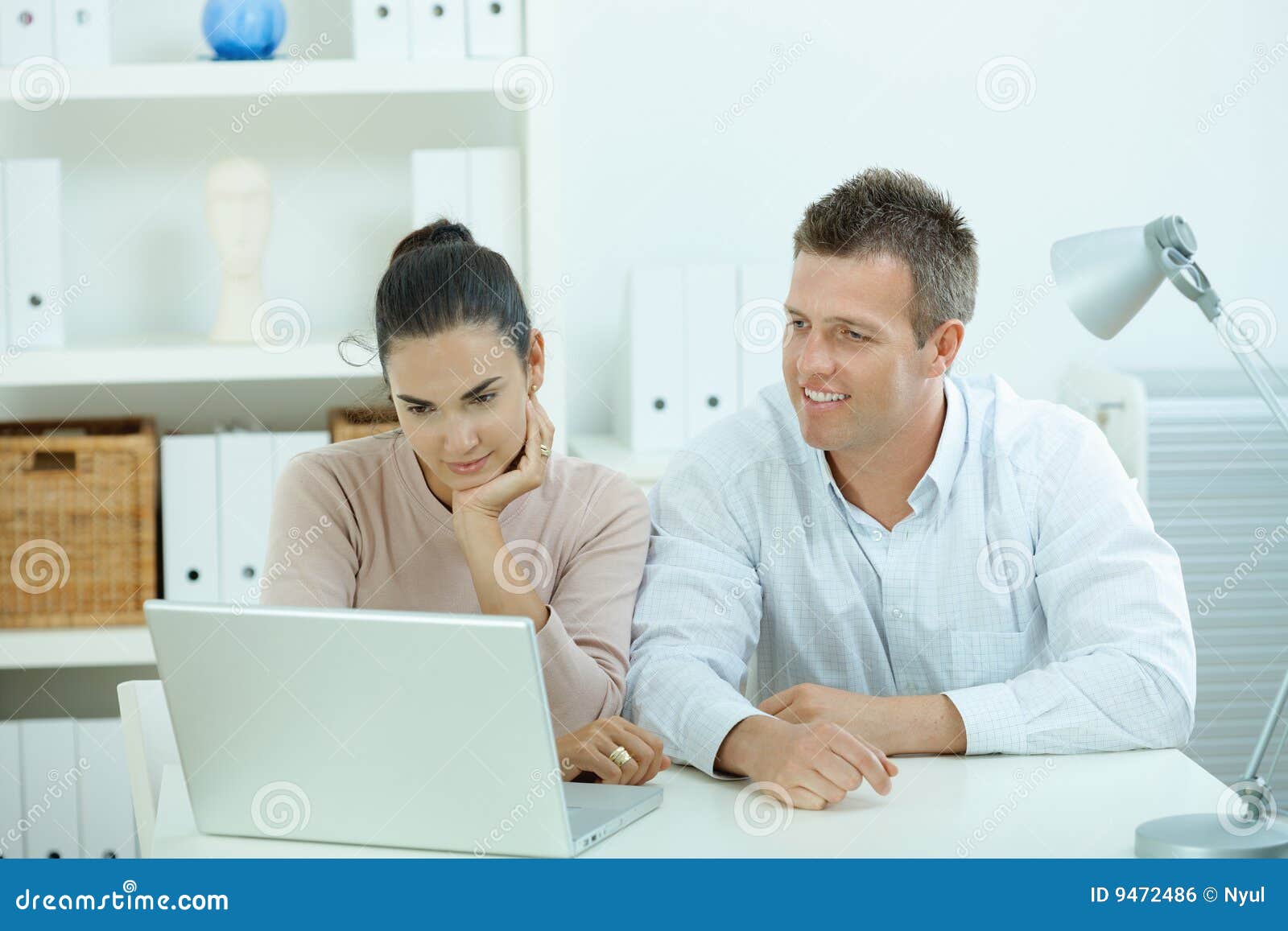 Couple working at home stock photo. Image of businessman - 9472486