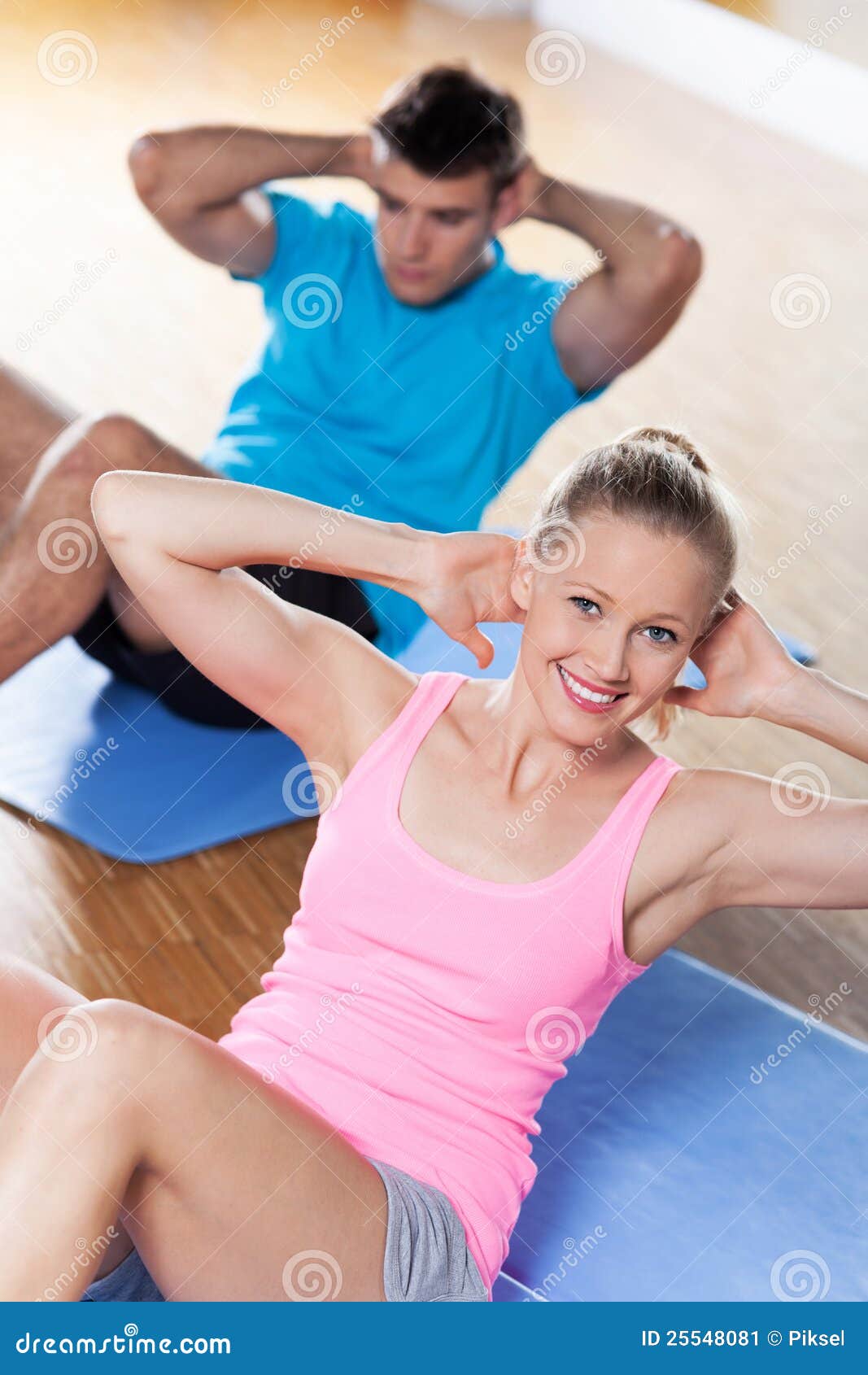 Couple working out stock image. Image of attractive, exercise - 25548081