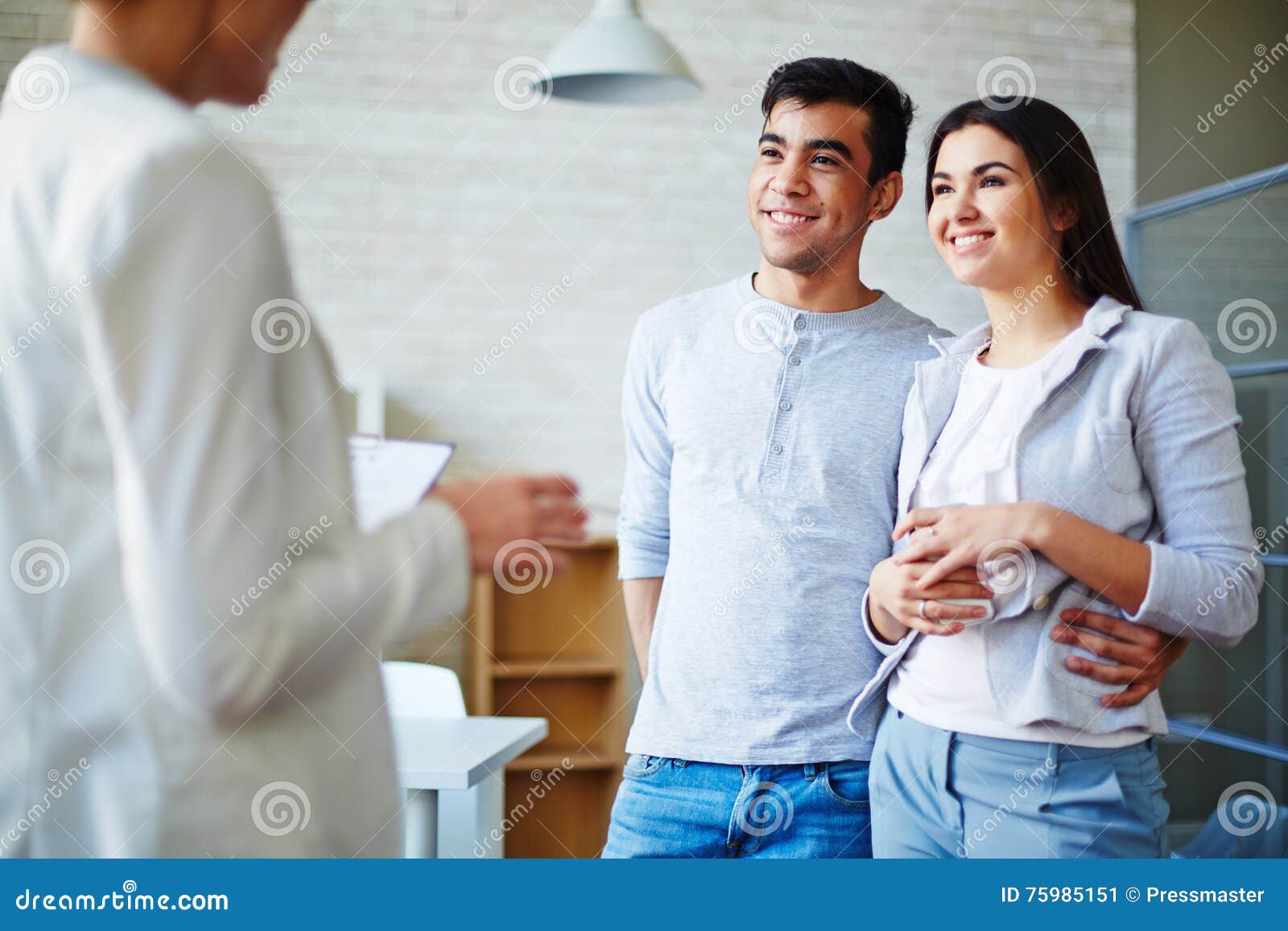 Couple Working with Realtor Stock Image - Image of residential, house ...