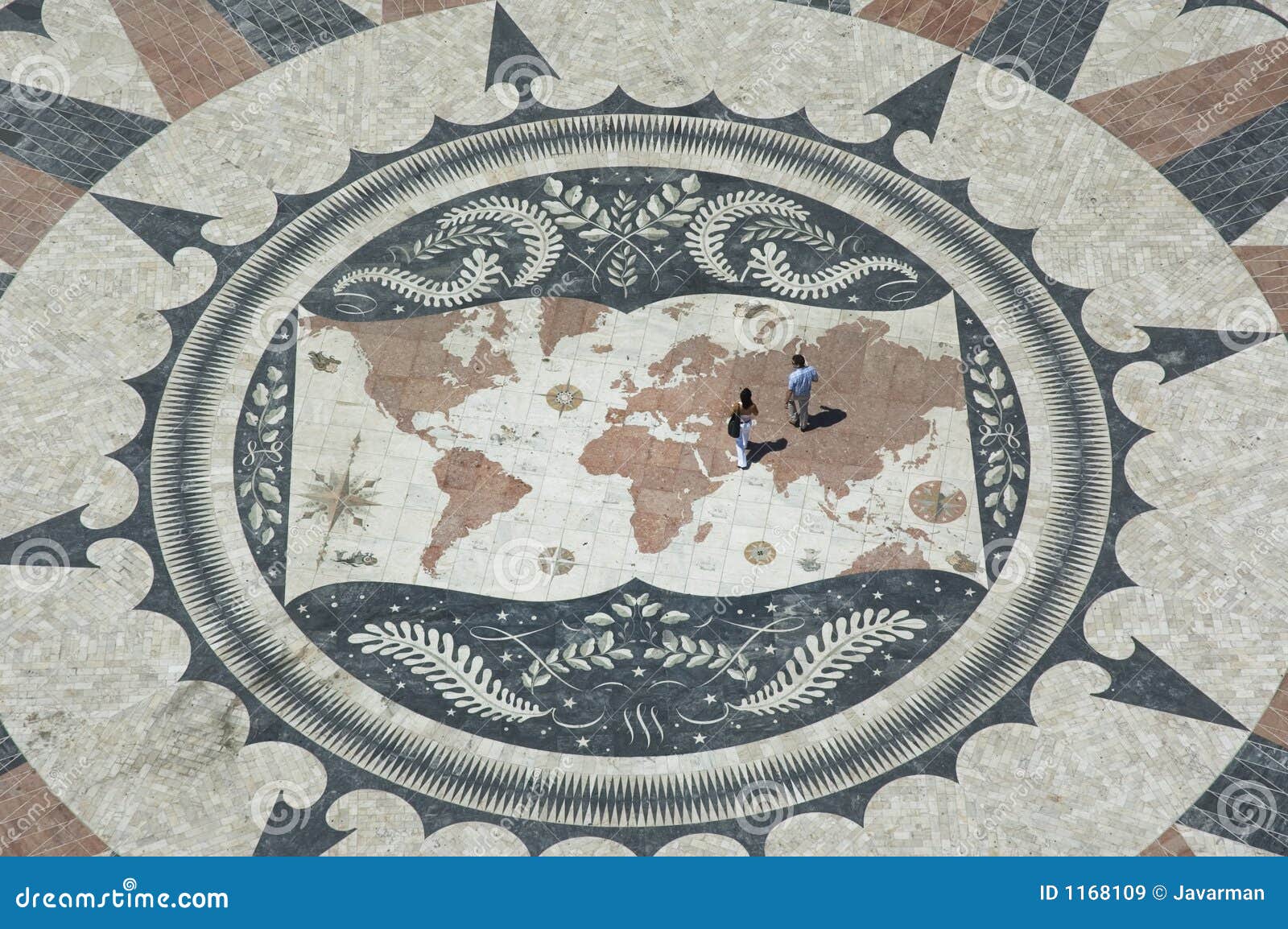 Couple on World Map, Belem, Lisbon Editorial Stock Image - Image of ...