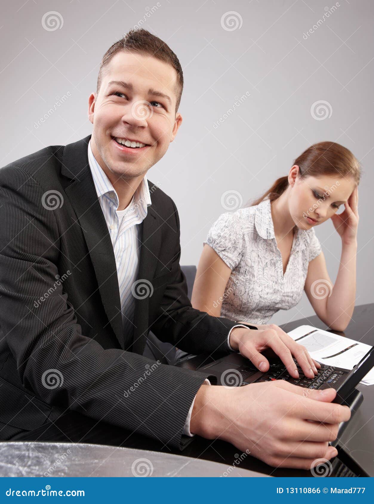 Couple of Young People in the Office Working Toget Stock Photo - Image ... Couple of Young People in the Office Working Toget Stock Photo - Image ...