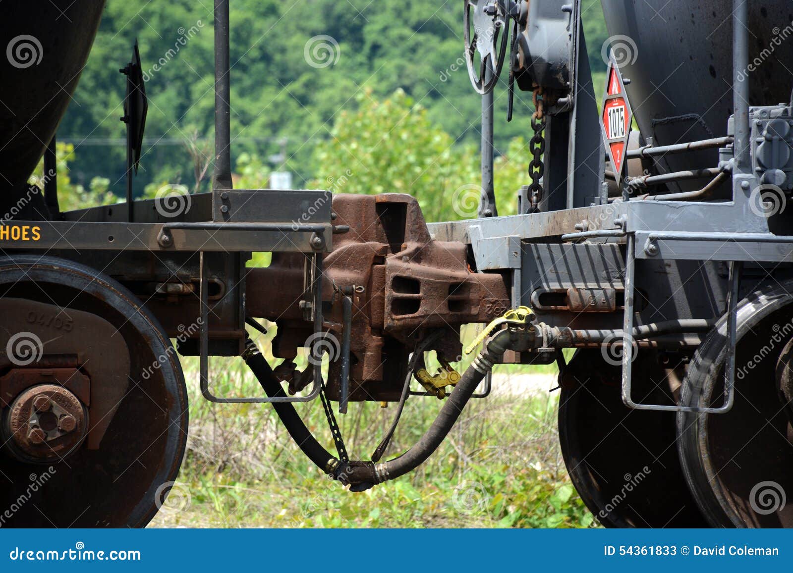 Coupled stock image. Image of together, attached, railroad - 54361833