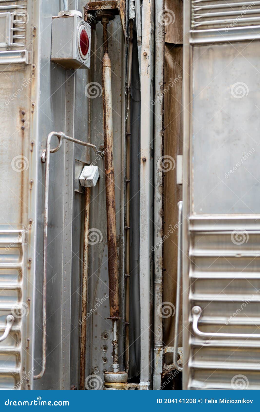 Coupler Connection between Passenger Train Stock Photo - Image of train ...