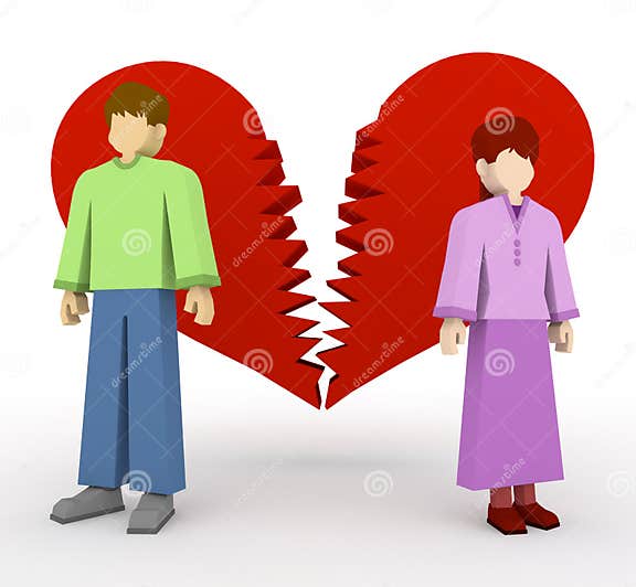 Couples break up stock illustration. Illustration of lover - 19482971