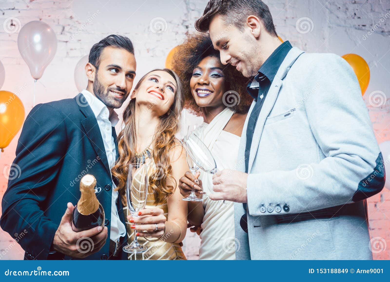 Couples in a Club Dancing into Midnight Stock Image - Image of divers ...