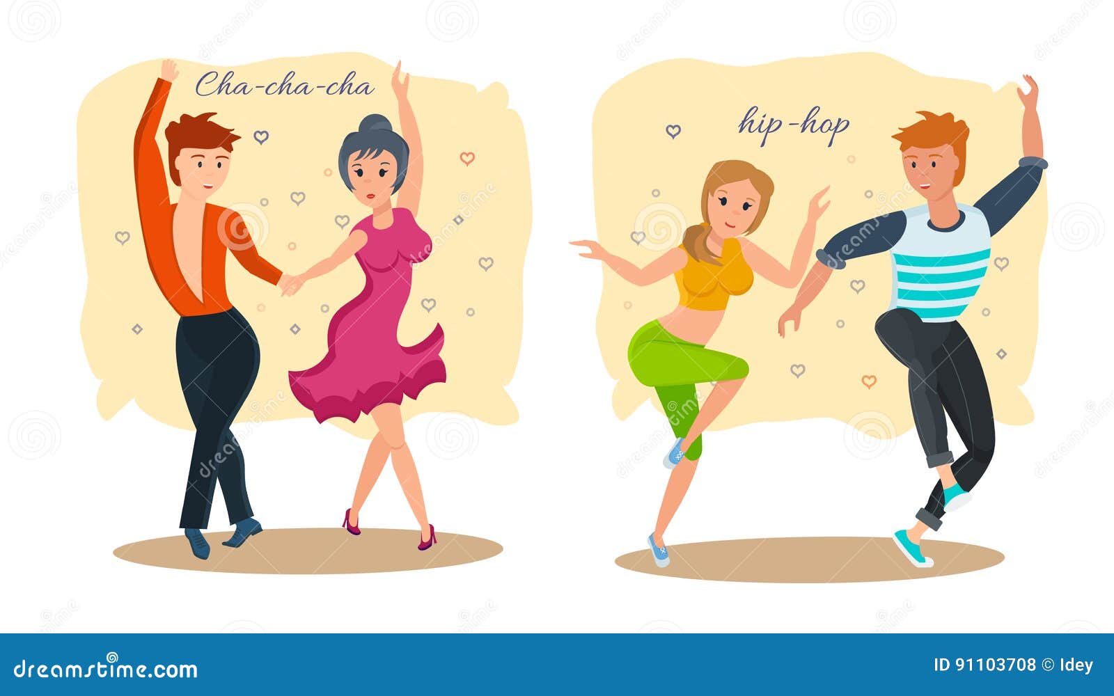 Types Of Dances Icons Set, Cartoon Style Vector Illustration ... Types Of Dances Icons Set, Cartoon Style Vector Illustration ...