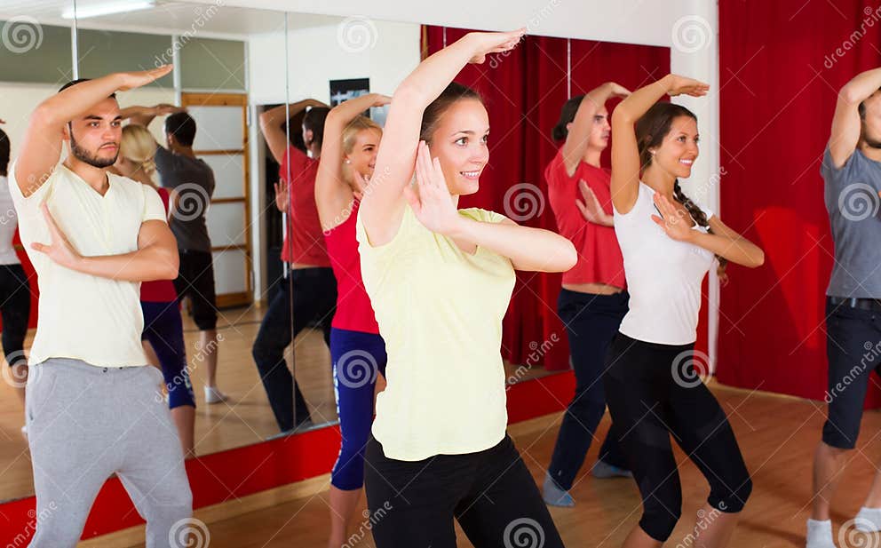Couples Dancing Contemp in Studio Stock Image - Image of expression ...