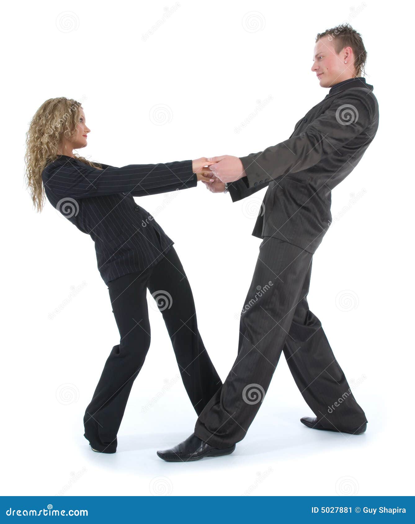 Couples Dans La Danse Noire Image stock - Image du traction, assez: 5027881