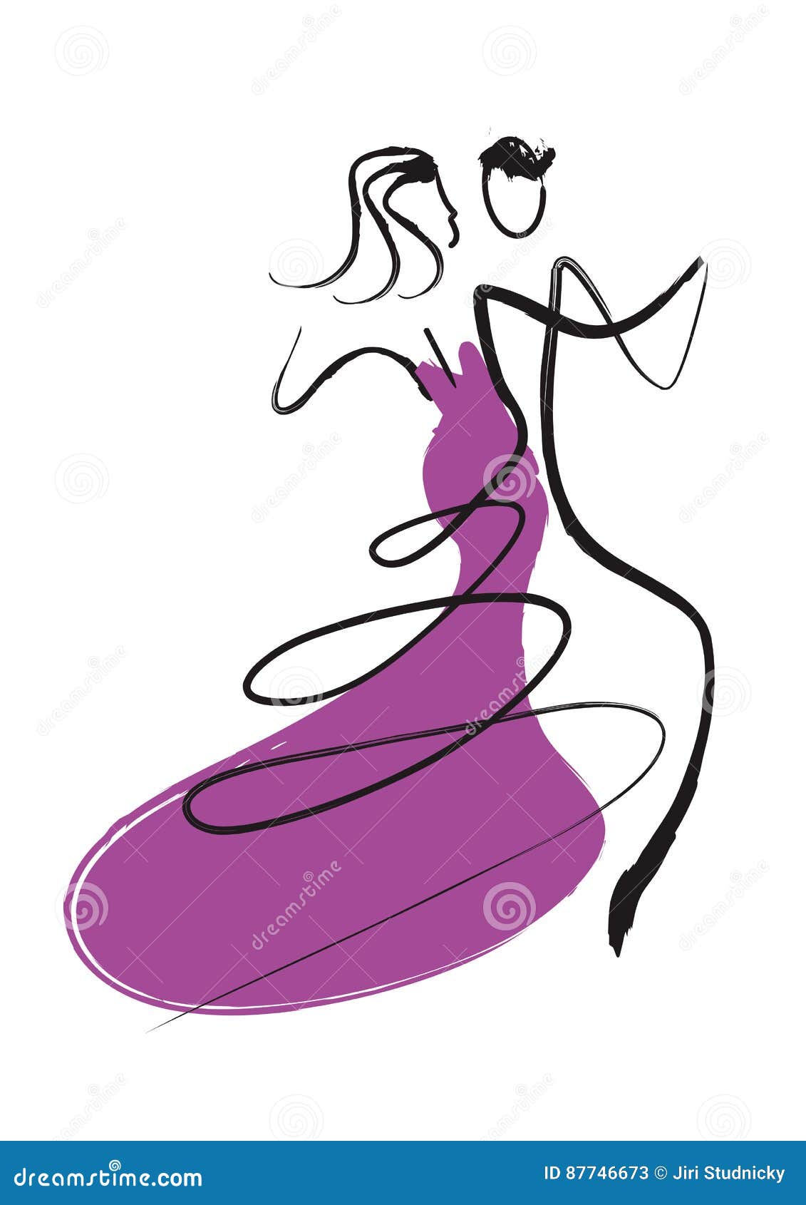 Couples De Danseurs De Salle De Bal Illustration de Vecteur ...