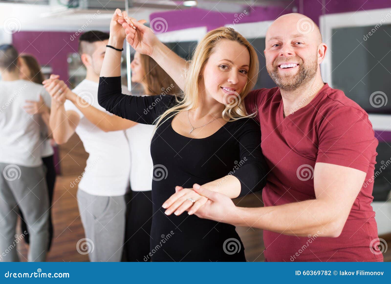Couples Enjoying of Partner Dance Stock Photo - Image of healthy ...