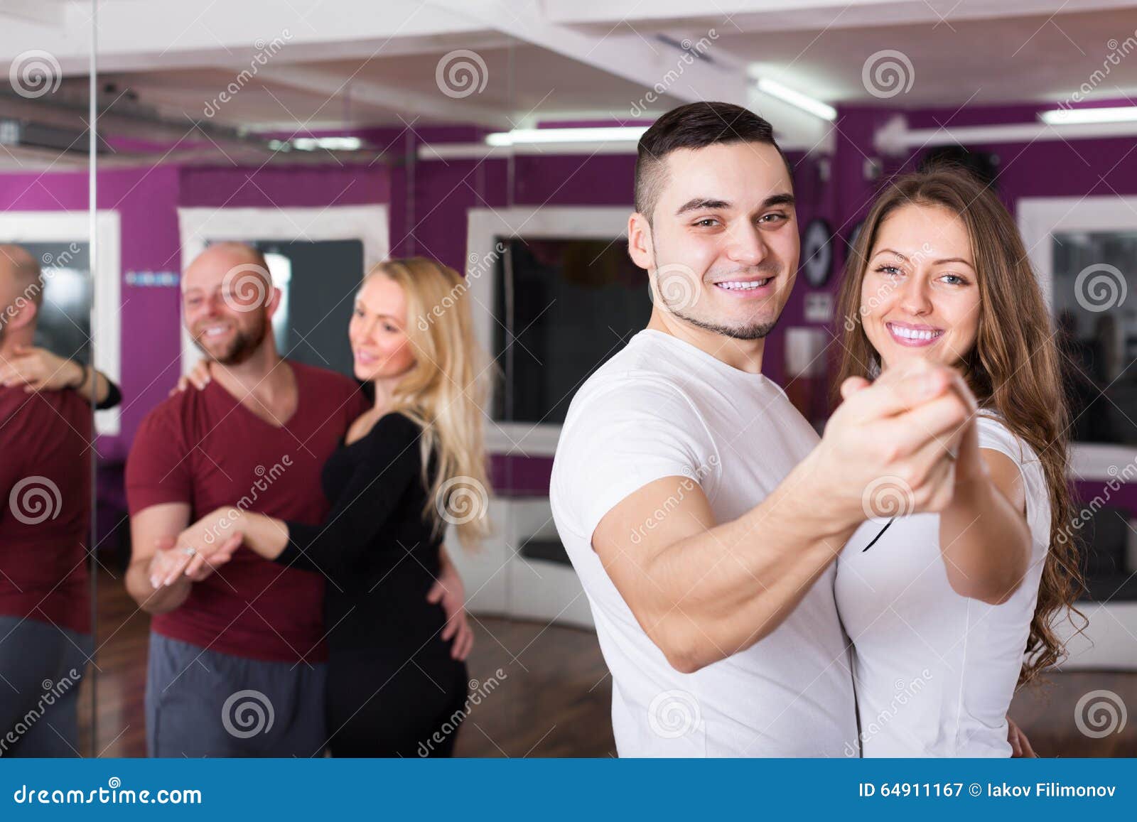 Couples Enjoying of Partner Dance Stock Image - Image of amateur ...