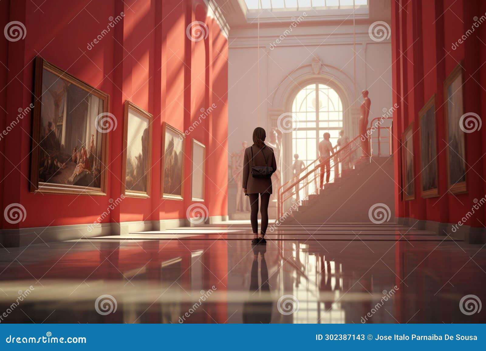 Couples Exploring Art Galleries and Museums on Stock Illustration ...