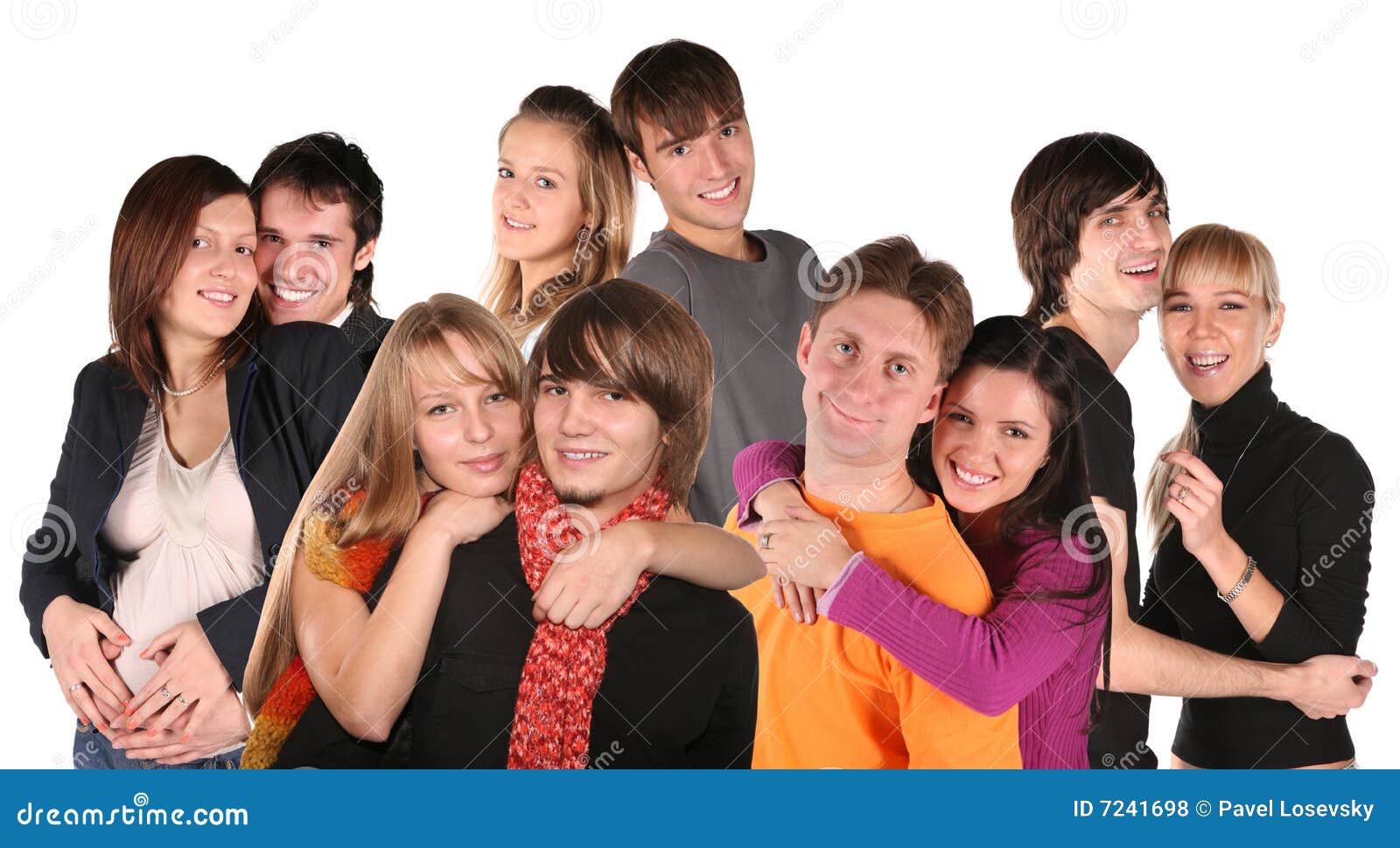 Couples faces group stock photo. Image of friendship, happiness - 7241698