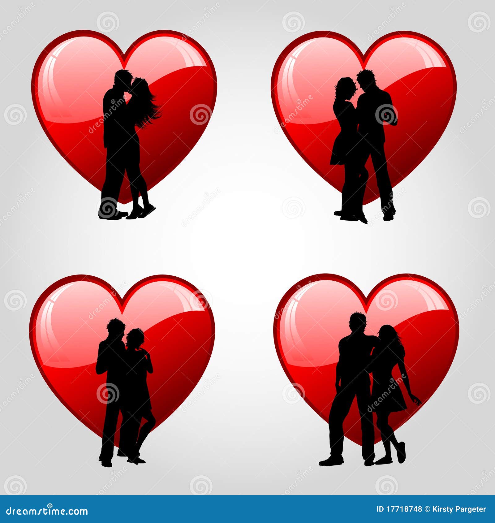 Couples and hearts stock vector. Illustration of heart - 17718748