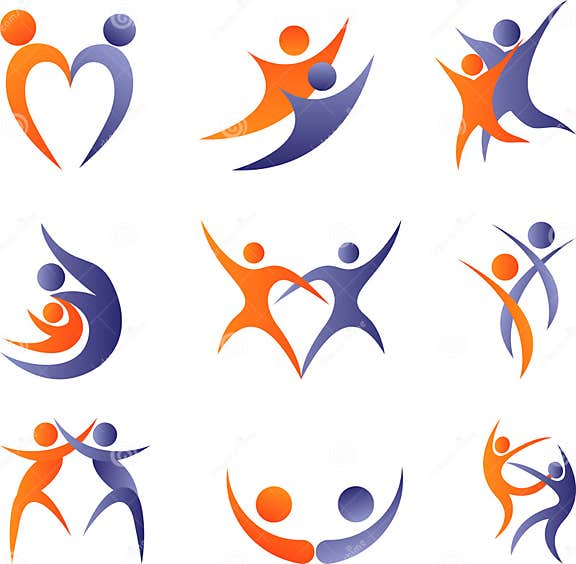 Couples logo stock vector. Illustration of energy, collaboration - 40054123