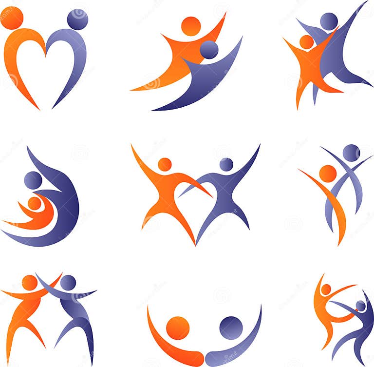 Couples logo stock vector. Illustration of energy, collaboration - 40054123