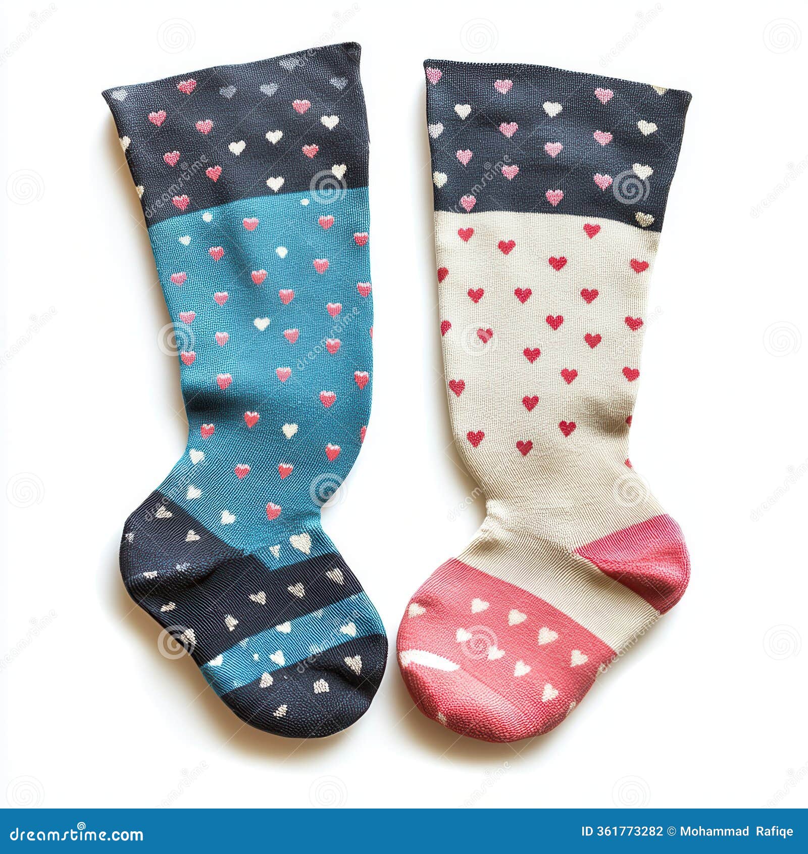 Couples Matching Socks Isolated on White Background Stock Illustration ...