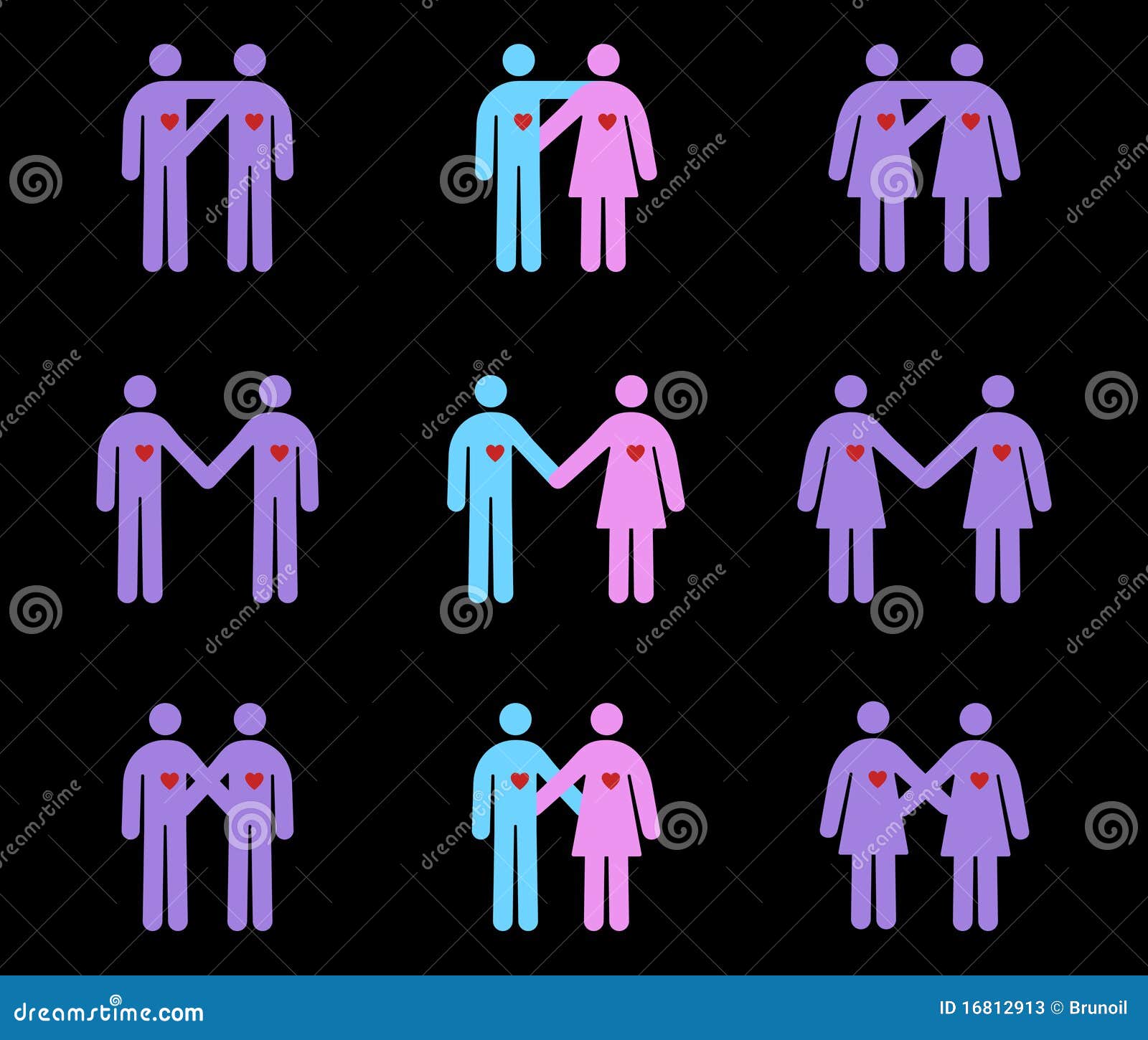 Couples Pictograms stock vector. Illustration of family - 16812913