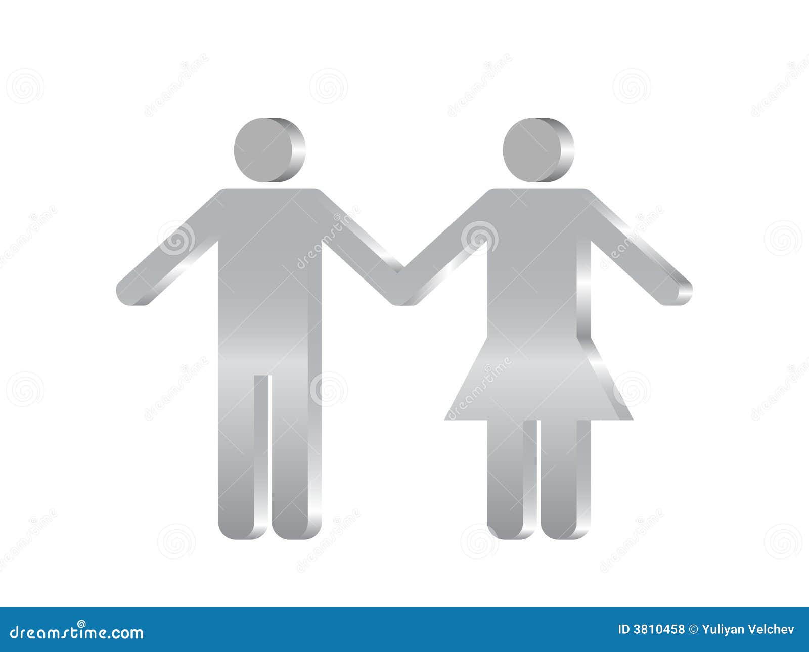 Couples symbol 3d stock vector. Illustration of symbol - 3810458