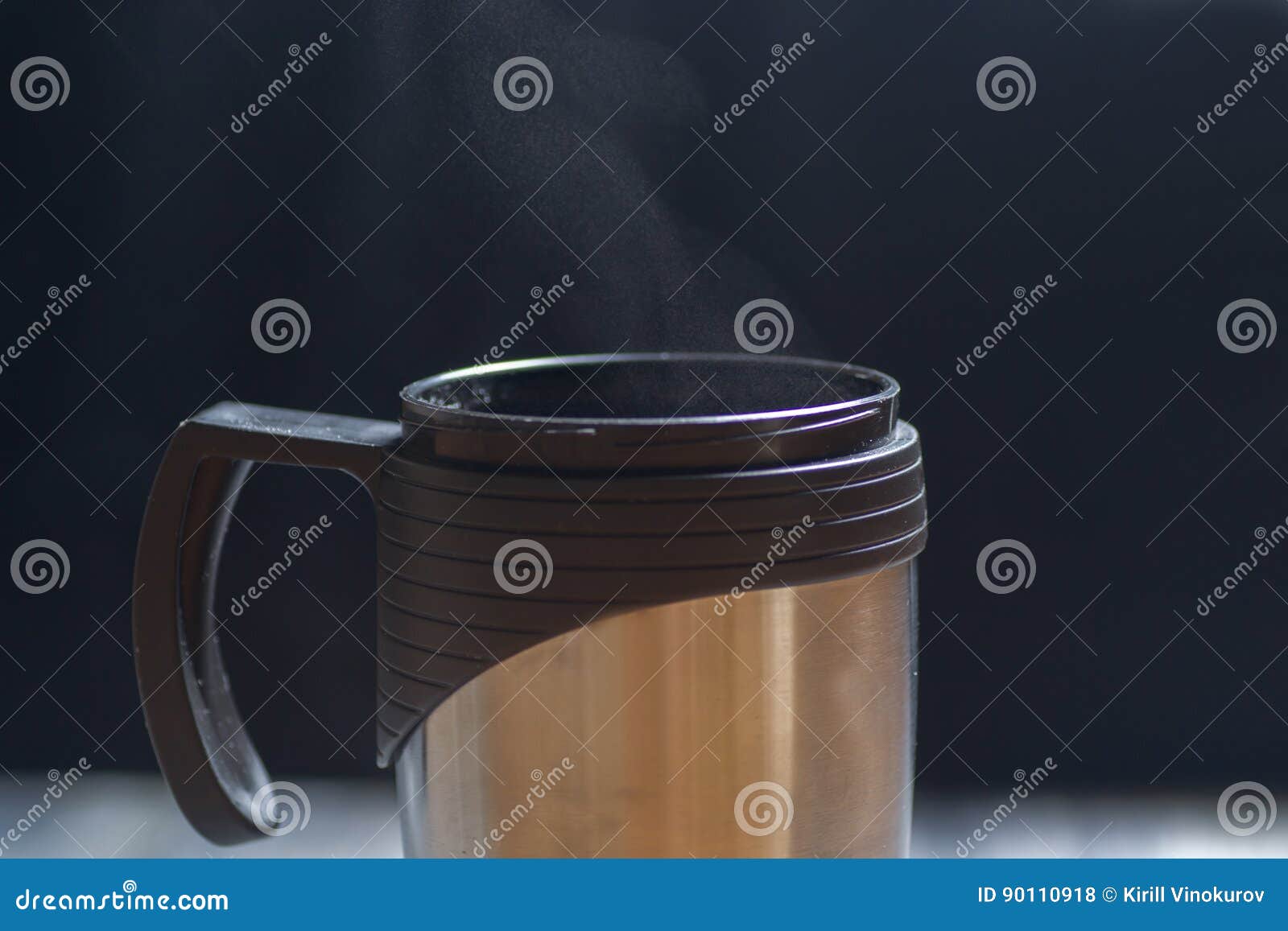 Couples thermo mug stock photo. Image of vapour, table - 90110918