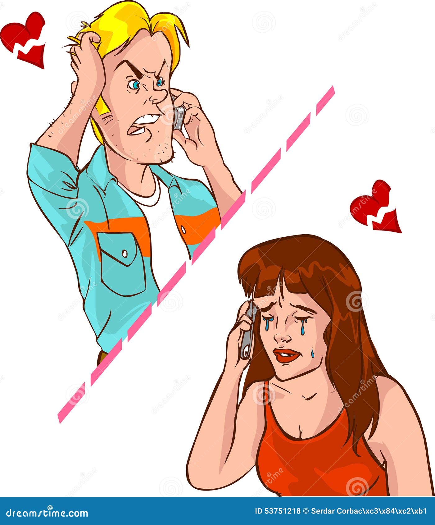 Set Of Couples Quarrel, Husband And Wife Characters Scandal, Family ...