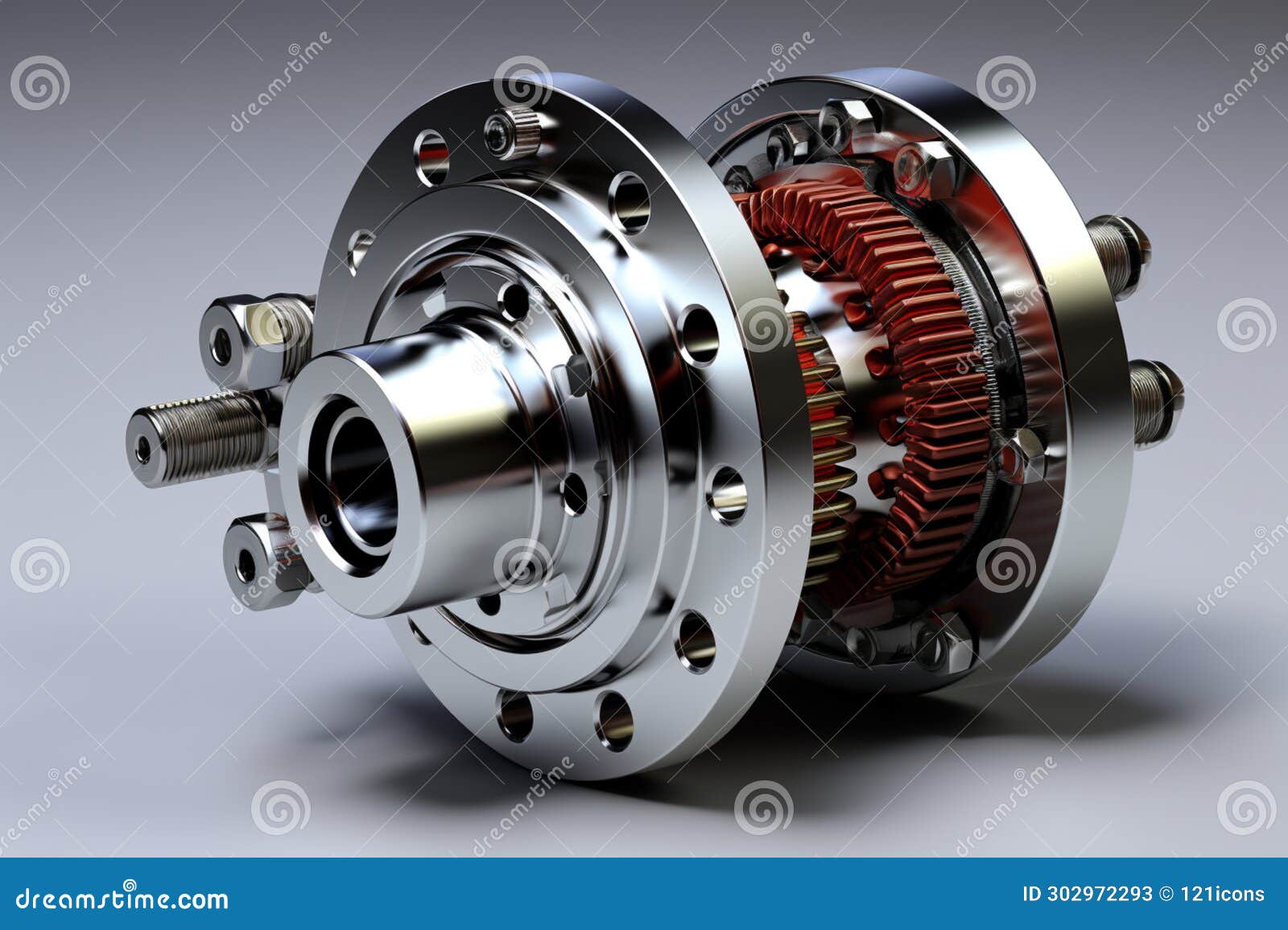 Coupling Hub on White Background Stock Illustration - Illustration of ...