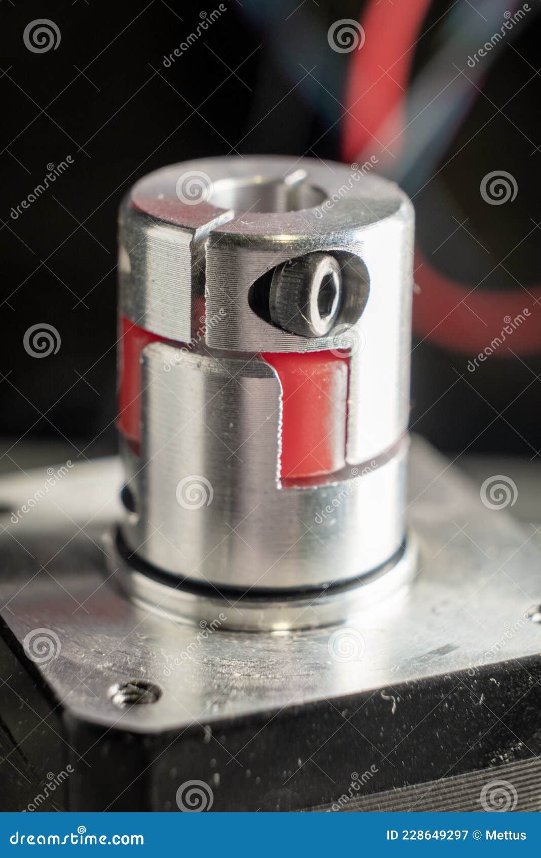Coupling Placed on the Axe of Stepping Motor Macro Stock Image - Image ...