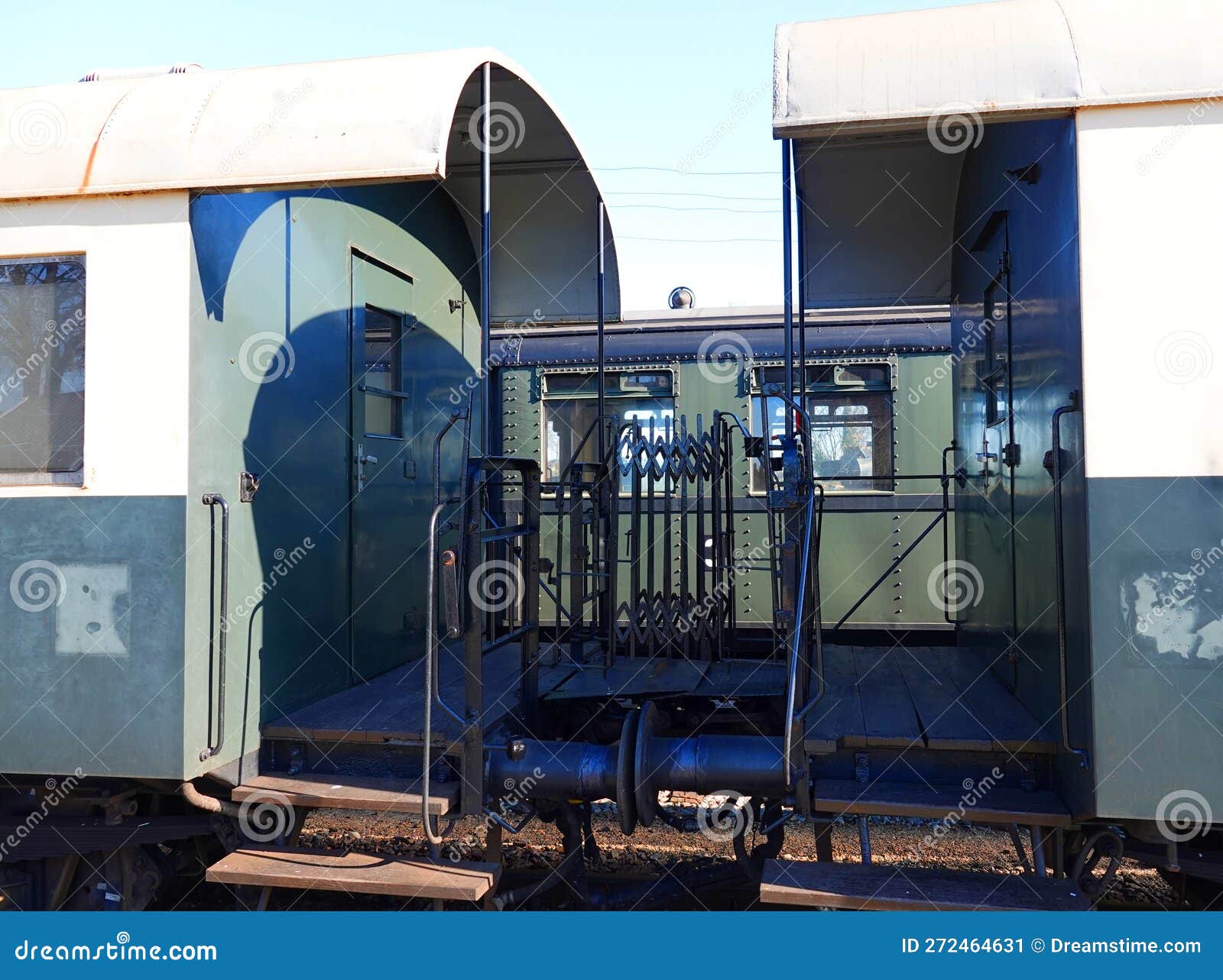 Coupling Of Carriages On The Children`s Railway From The Soviet Era In ...