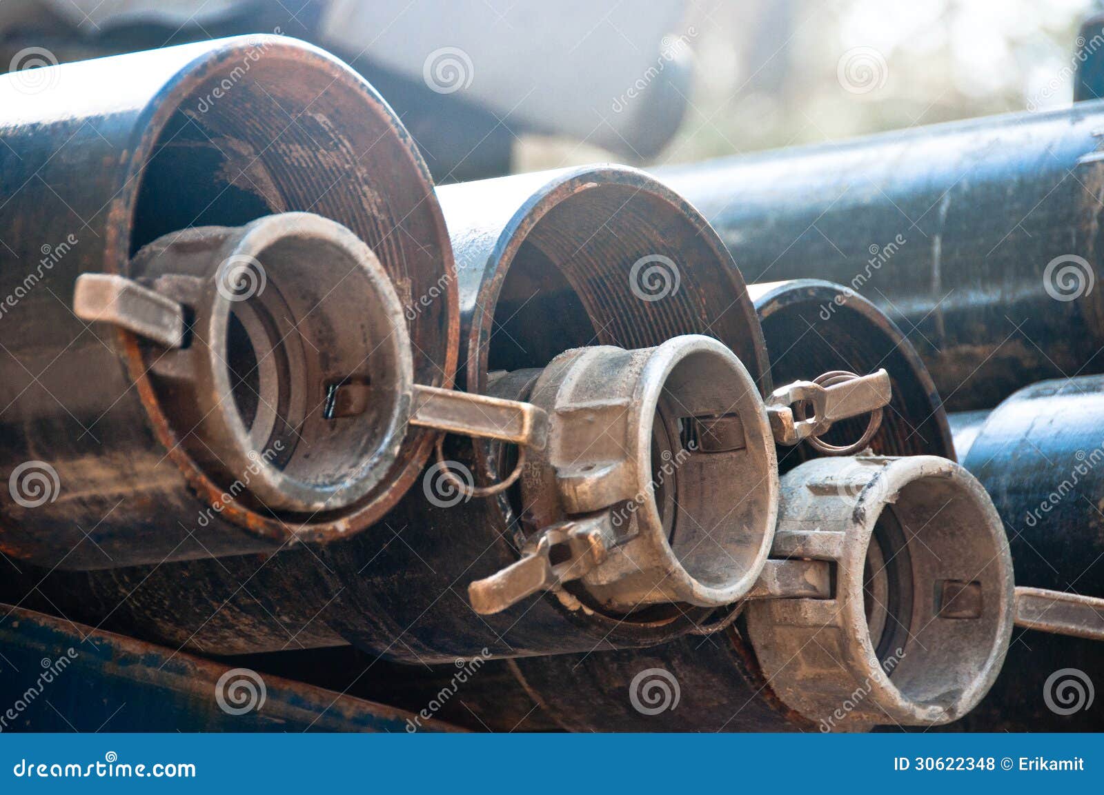 Couplings and Drill Casings Stock Photo - Image of heavy, metal: 30622348
