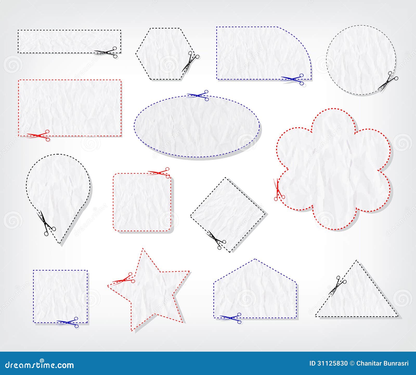 Coupon Border with Scissors Stock Vector - Illustration of blank ...