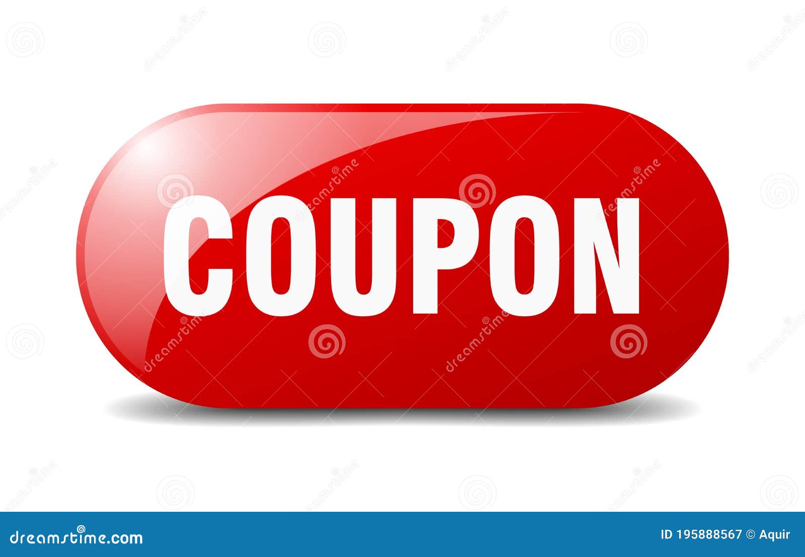 Coupon Button. Sticker. Banner. Rounded Glass Sign Stock Vector ...