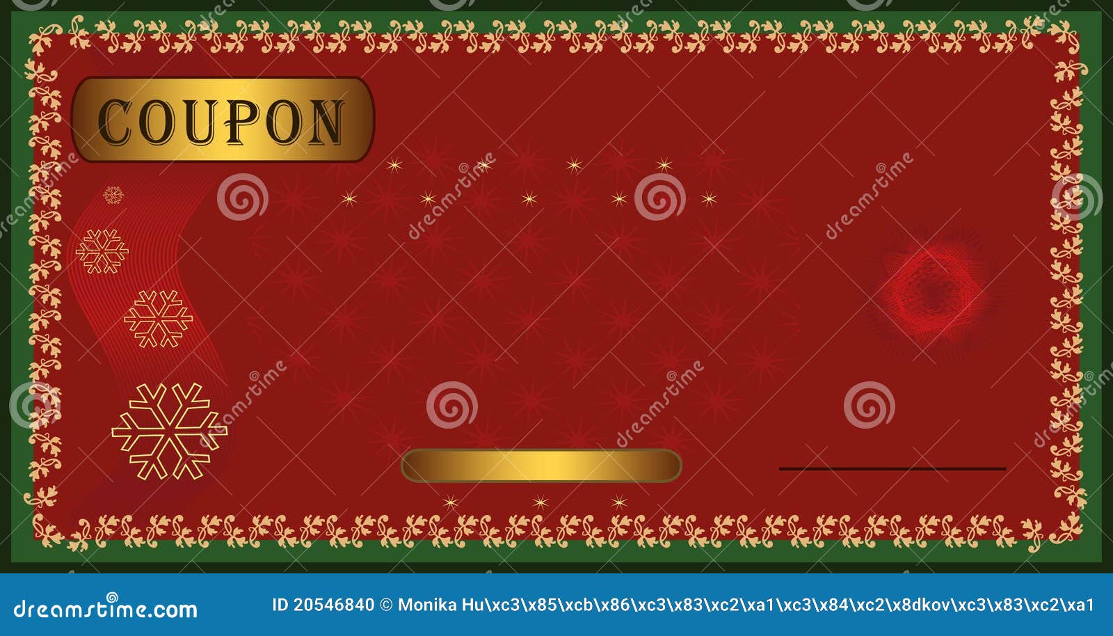 Coupon certificate stock vector. Illustration of background - 20546840