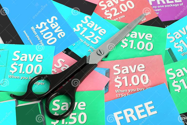 Coupon clipping stock image. Image of discount, store - 12287429
