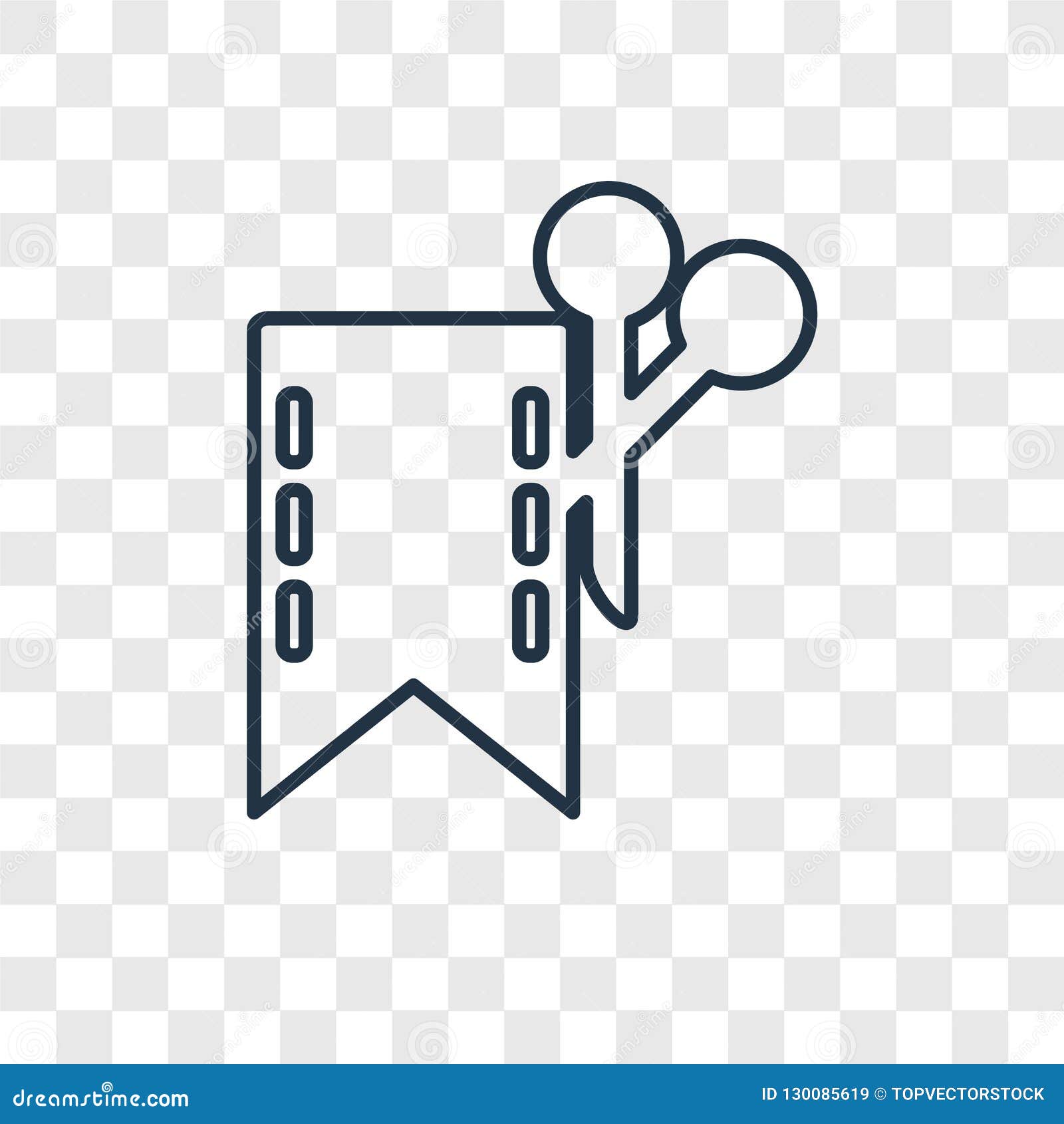 Coupon Concept Vector Linear Icon Isolated on Transparent Background ...