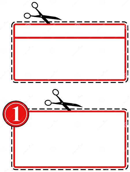 Coupon cut-out stock vector. Illustration of entry, sign - 5436066