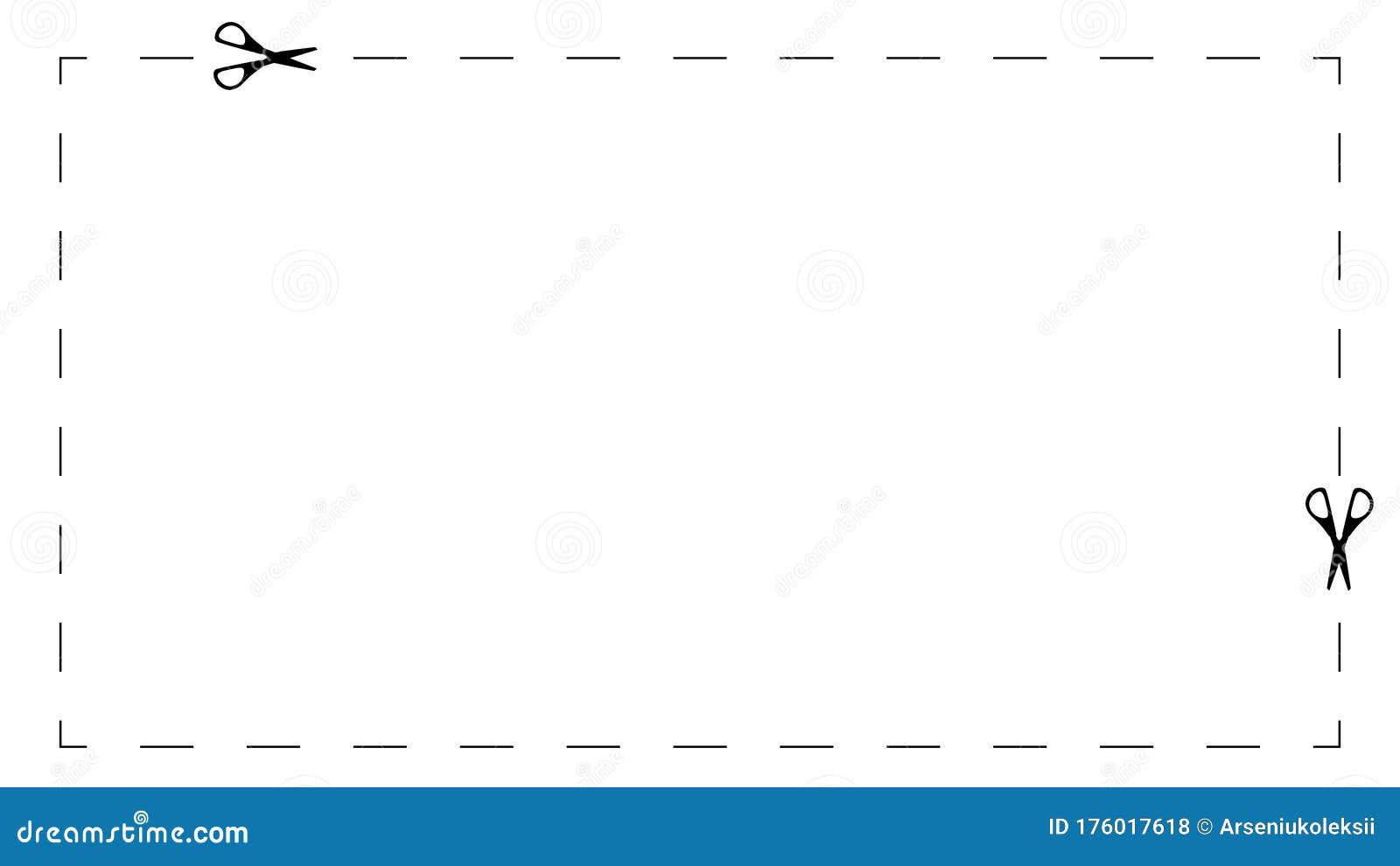 Coupon dotted cut line. stock vector. Illustration of dash - 176017618